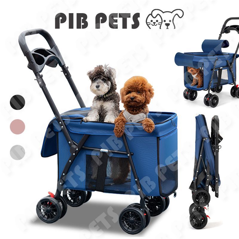 Foldable Pet Stroller Cat Dog Stroller for Large Dog Lightweight Pet ...