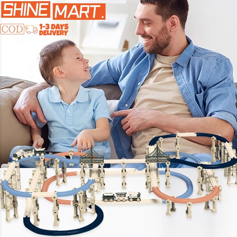 【287pcs】DIY 3D Electric Rail Toy Car Color Track Racing Car Toy ...