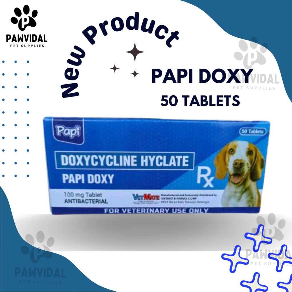 Papi Doxy 100mg Tablet Doxycycline Hyclate Antibacterial | Shopee ...