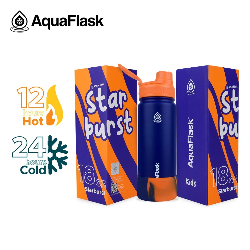 Aquaflask (18oz) Kids Collection Limited Edition with Silicon Boot Aqua ...