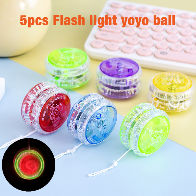 5PCS Flashing Yoyo Toys for Kids YoYo with Lights Classic Toy Yoyo ...