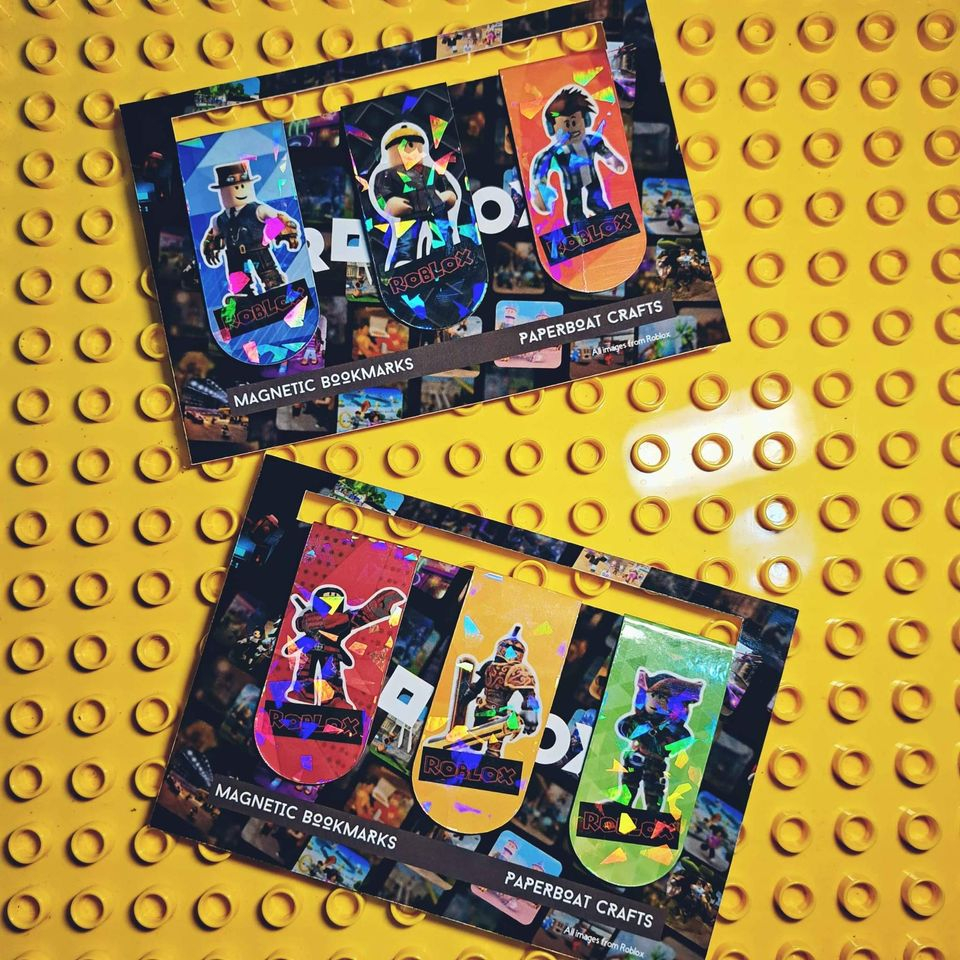 Roblox Magnetic Bookmark kids cute stationery book clip | Shopee ...