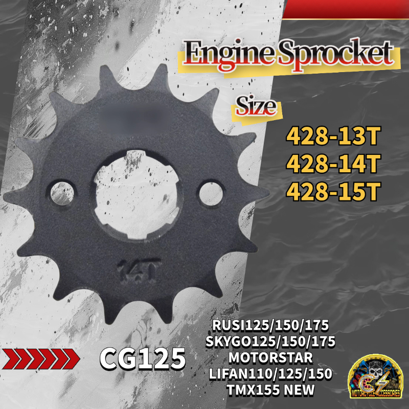 CS Motorcycle engine sprocket cg125 tmx125 alpha rusi skygo lifan ...