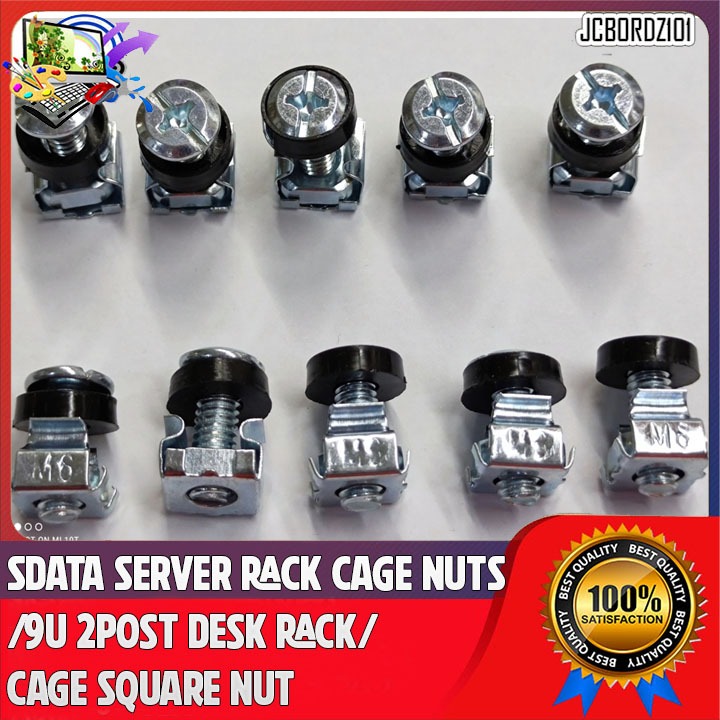 DATA SERVER RACK CAGE NUTS /9U 2Post Desk Rack/ Cage Square Nut (Cage ...