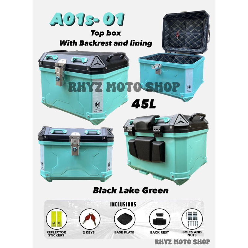 A01s 1,3 & 5 (colors) HNJ HARD Platik top box 45L | Shopee Philippines