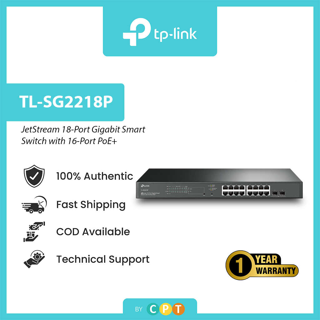 TP-Link TL-SG2218P JetStream 18-Port Gigabit Smart Switch with 16-Port PoE+ | Shopee Philippines