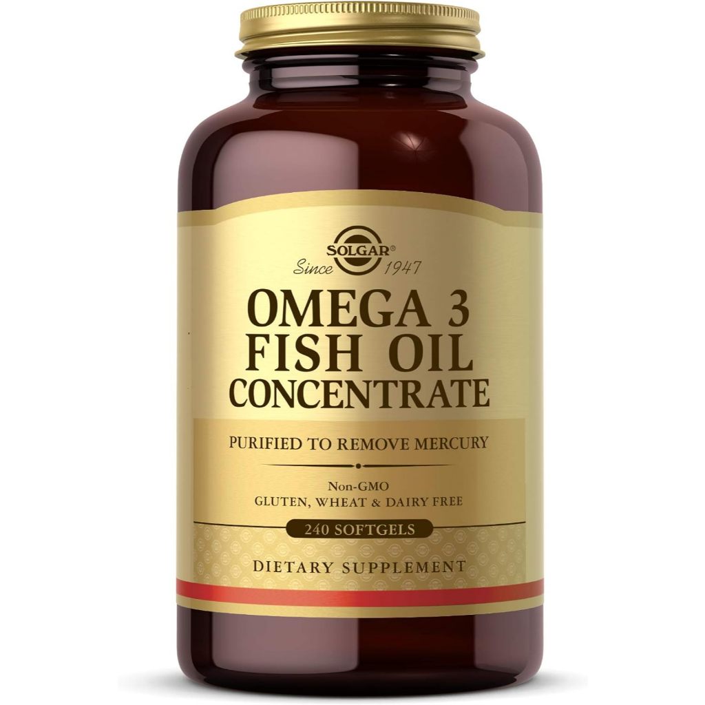 Solgar Omega-3 Fish Oil Concentrate 1000mg, 240 Softgels | Shopee ...