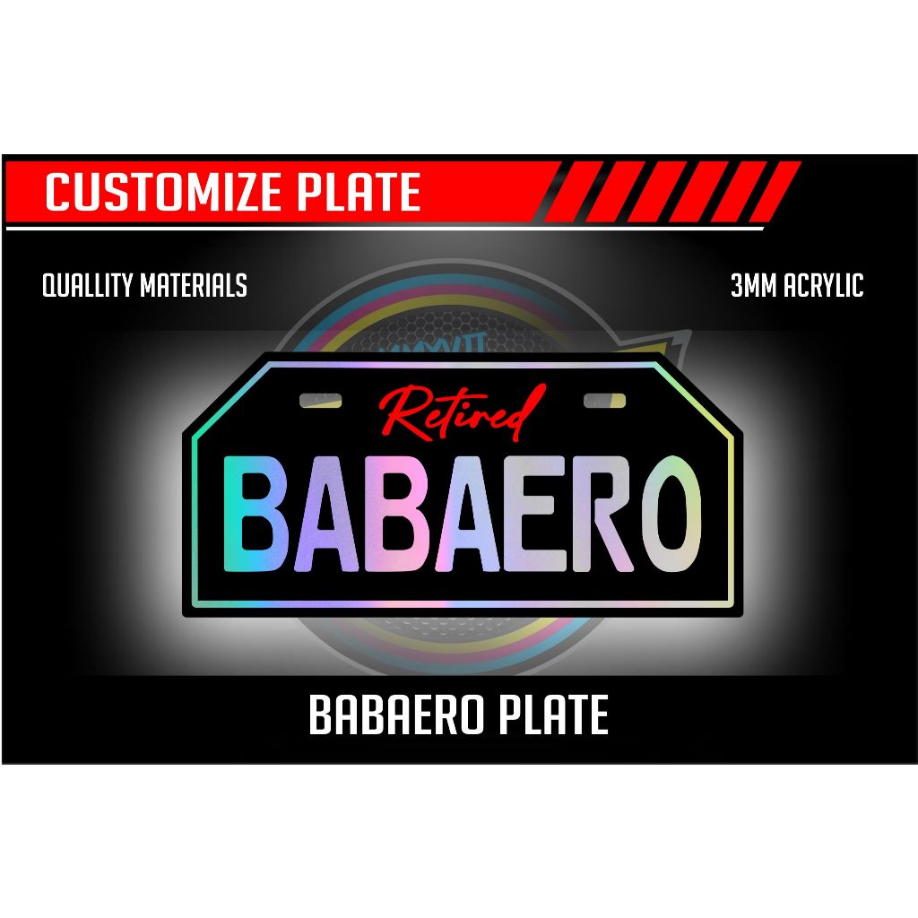 Motorcycle Plate Acrylic Customized Plate | Shopee Philippines