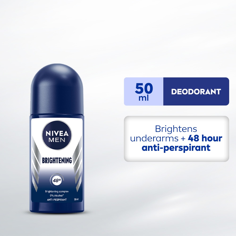 NIVEA Deodorant Brightening and Smooth Anti-Perspirant Roll-on, 50ml | Shopee Philippines