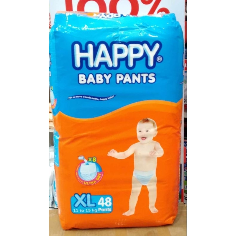 Happy Pants XLarge 48+6pcs | Shopee Philippines