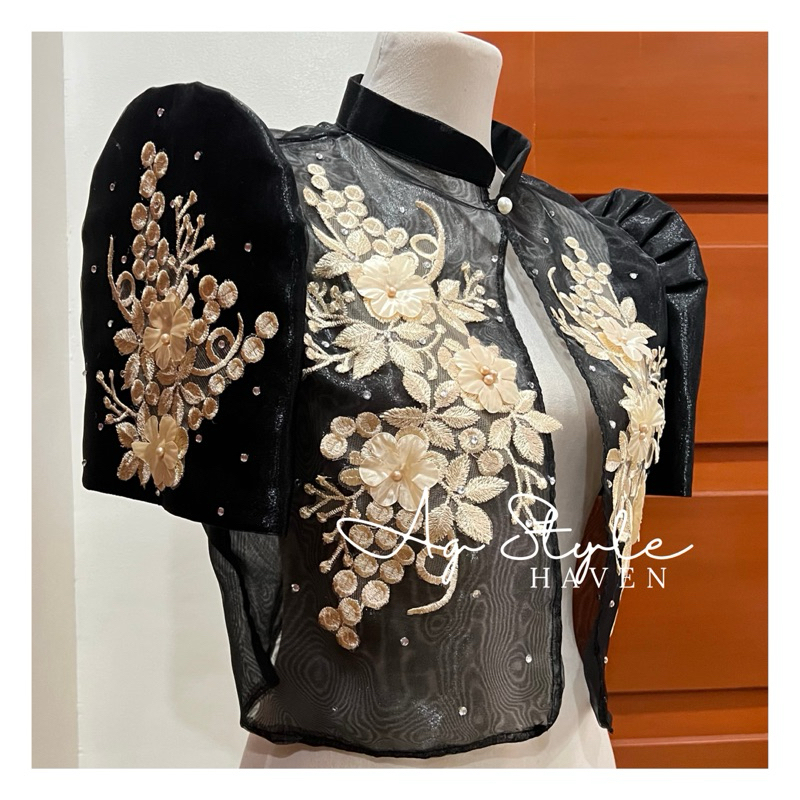 Modern Filipiniana — Bolero | Patching & Beads (Lace design depends on ...