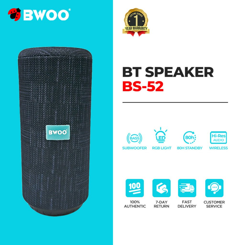 BWOO BS-52 Bluetooth Speaker – High-Fidelity Sound, Ultra-Portable ...