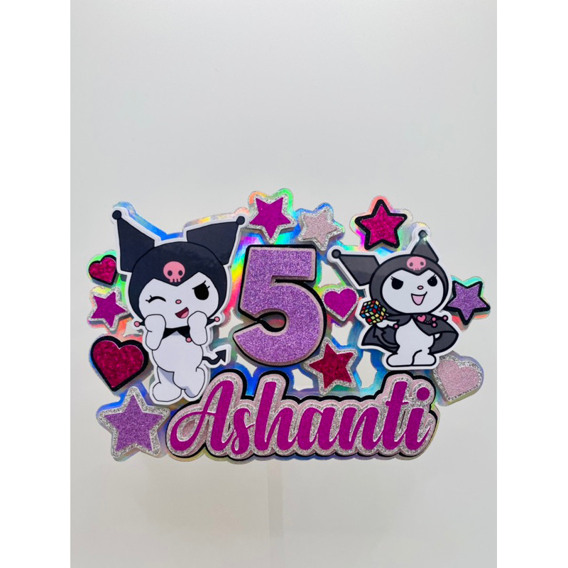 Kuromi Cake Topper | Layered | Layered Kuromi Cake Topper | 3D Kuromi ...