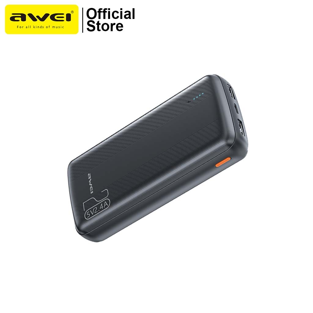 Awei P19K 20000mAh Portable Powerbank 2.4A Fast Charge Dual USB Output ...