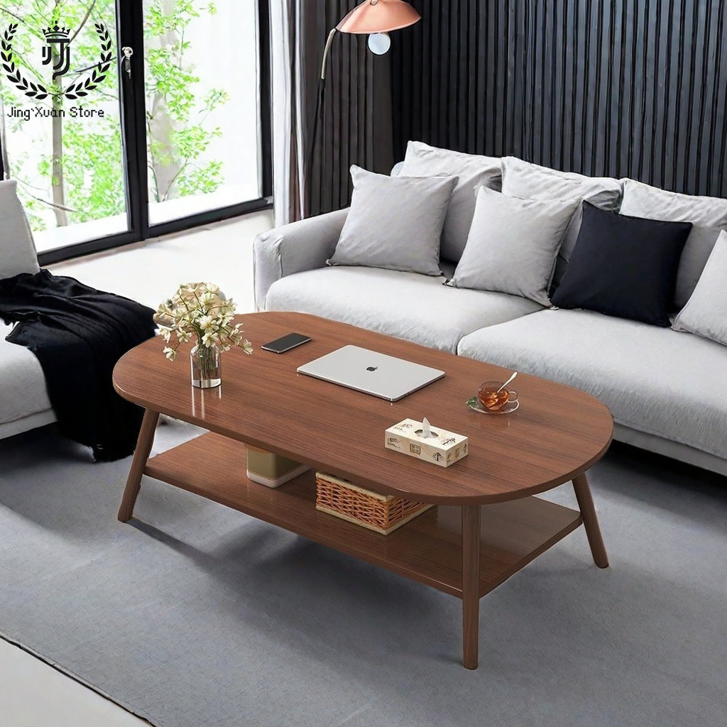 Living room center table Simple modern coffee table 80/120cm double ...