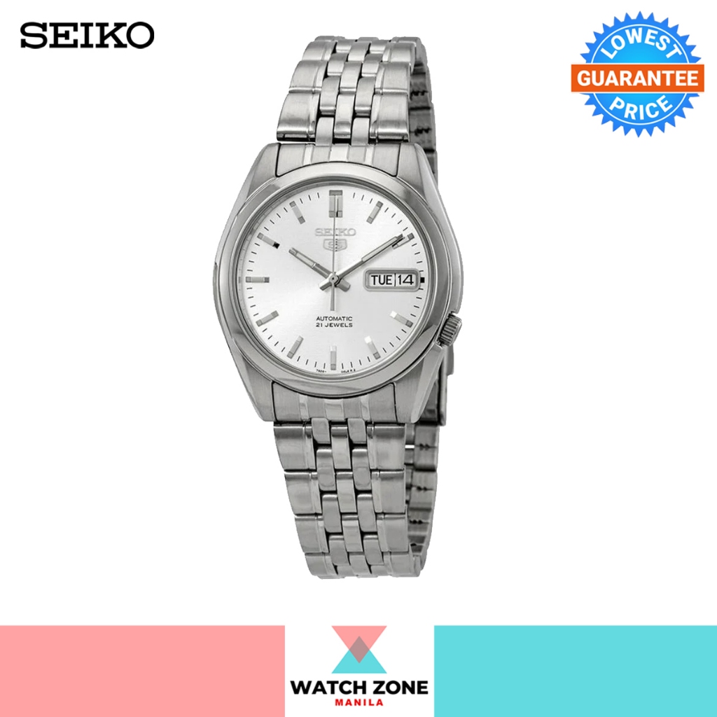 Seiko 5 SNK355K1 Silver Dial Stainless Steel Strap Men's Automatic Watch 37mm | Shopee Philippines