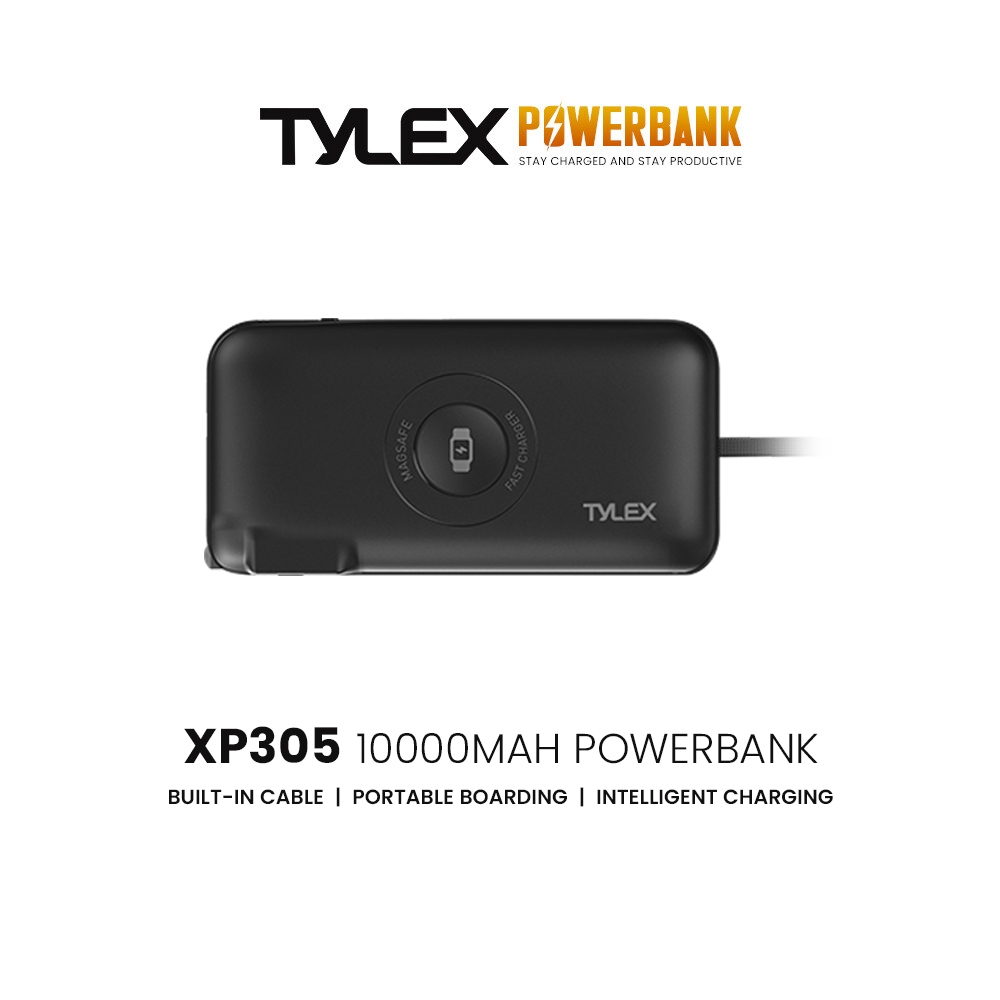 TYLEX XP305 10000mAh Battery Capacity Built In Cable Portable Boarding ...