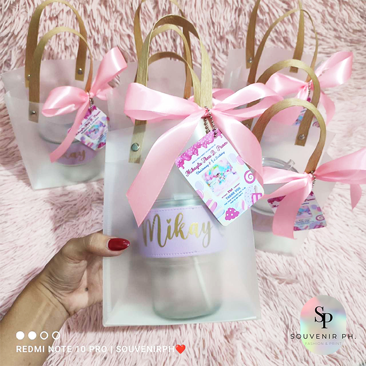 SouvenirPh Zip Mug Glass with Bag for Souvenir and Give aways | Shopee ...
