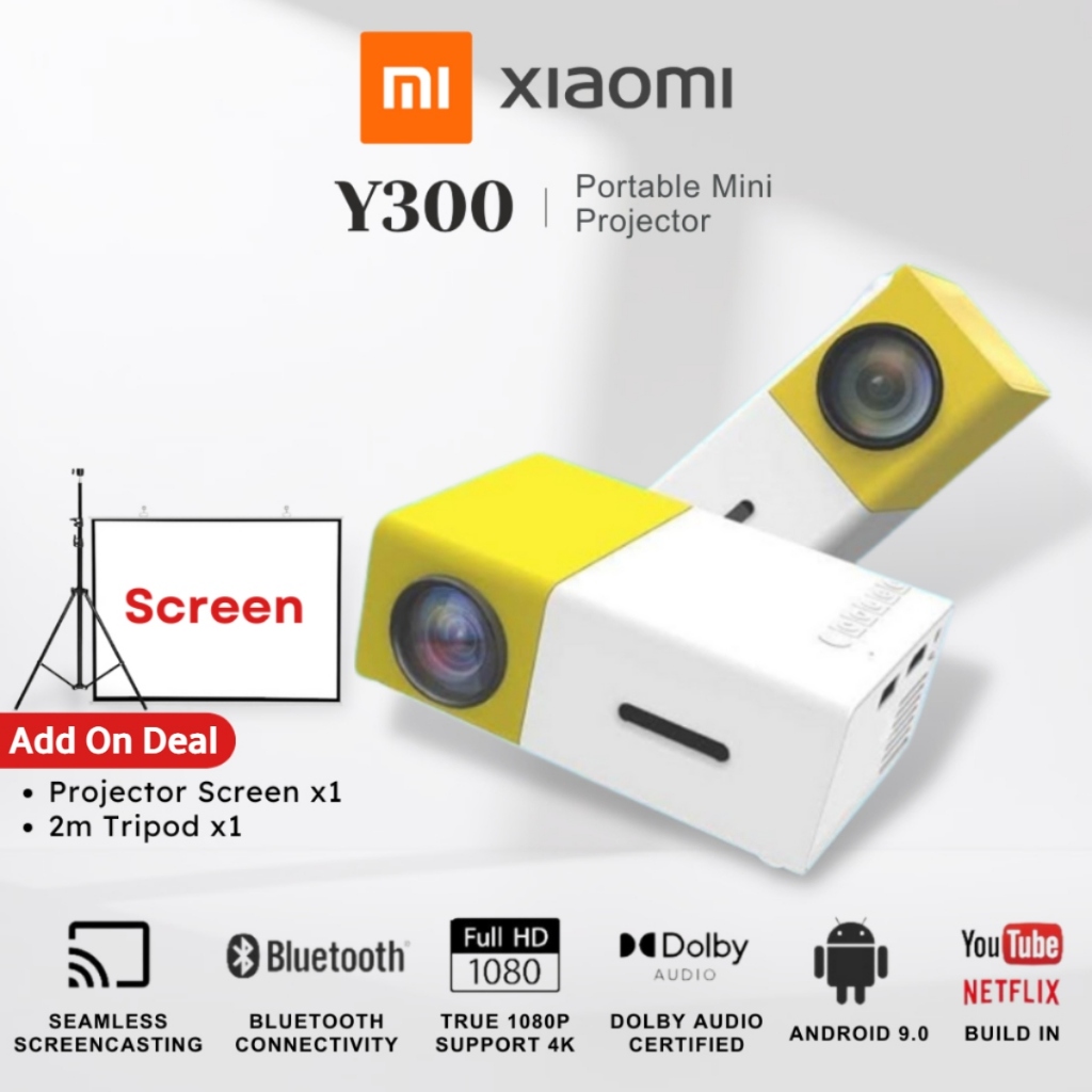 Projector Y300 Mini Portable Projector HD 1080P LED Laptop Phone ...