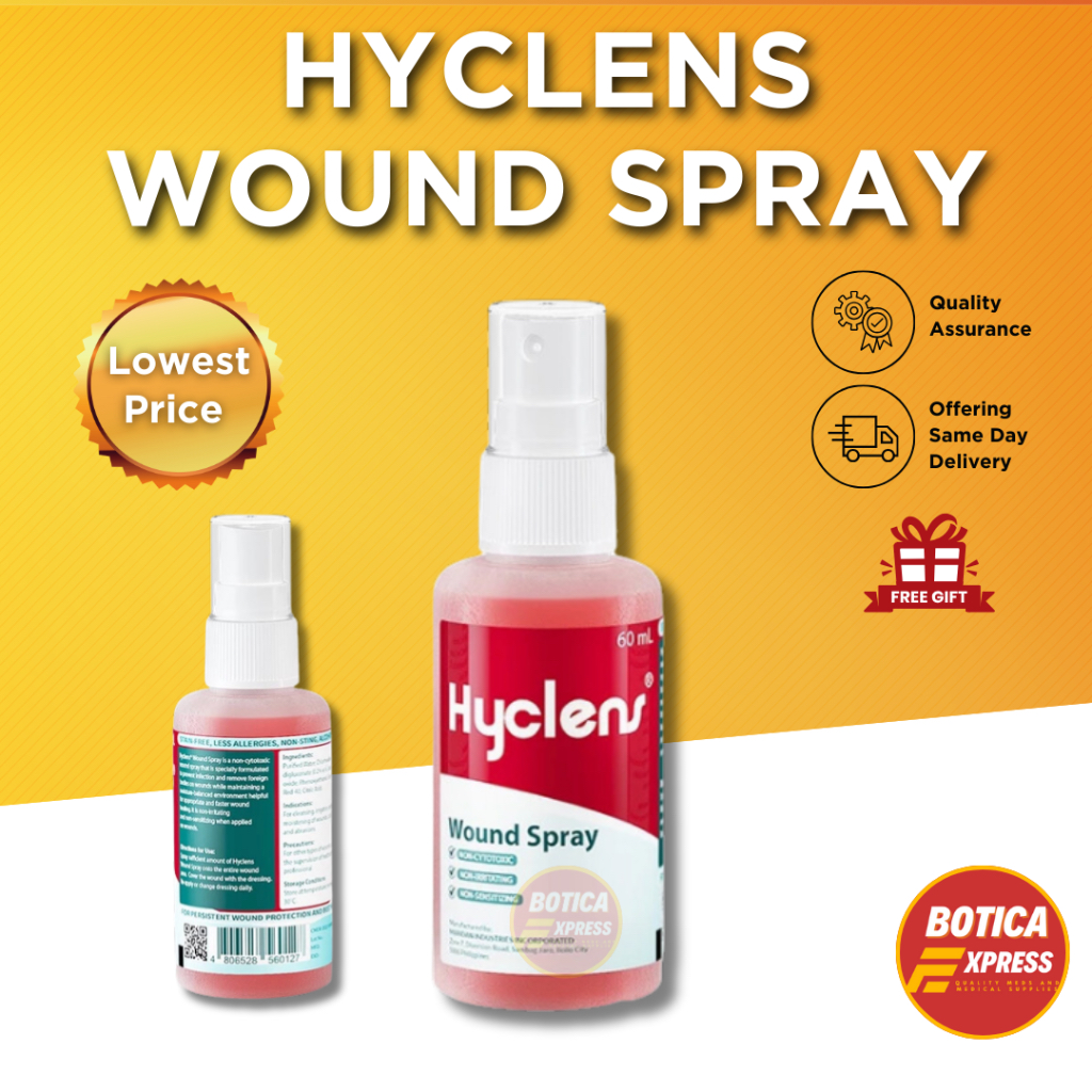 Hyclens Wound Spray 60ml | Shopee Philippines