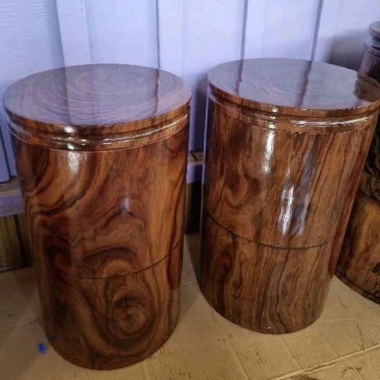 handmade wooden 19 to 20 kg capacity rice keeper/pwede stool with ...