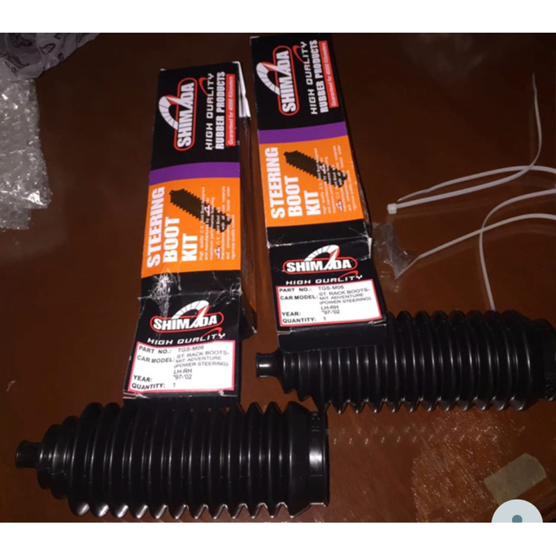 TGS-M06 STEERING RACK BOOTS (WITH CLAMP) per piece LH-RH MITSUBISHI ...