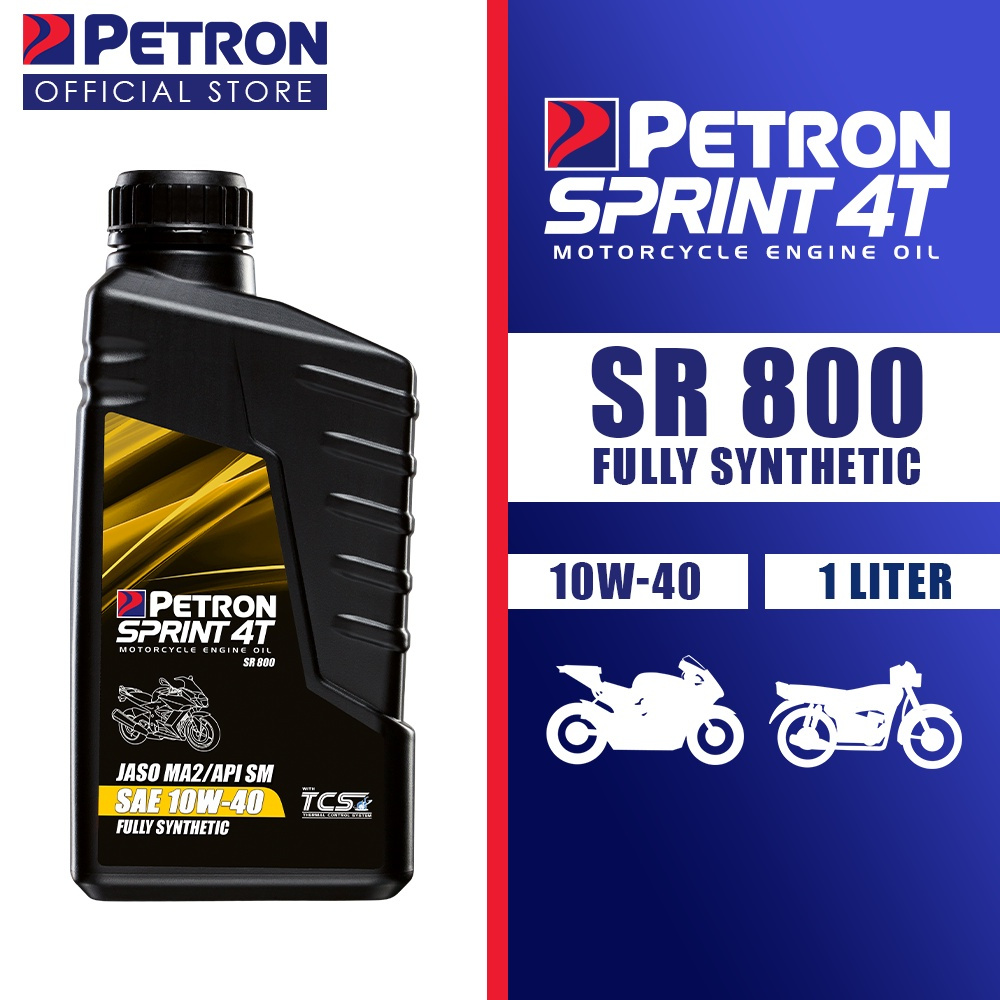 Petron Sprint 4T SAE 10W-40 Fully Synthetic Motorcycle Oil 1Liter ...