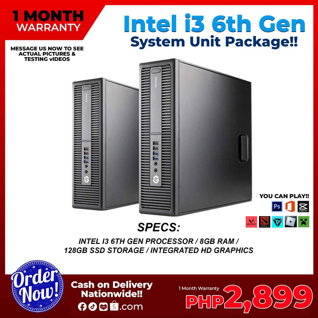 Computer Desktop CPU ASSORTED Intel Core i3/i5 6th 2.5ghz 8gb 500 HDD ...