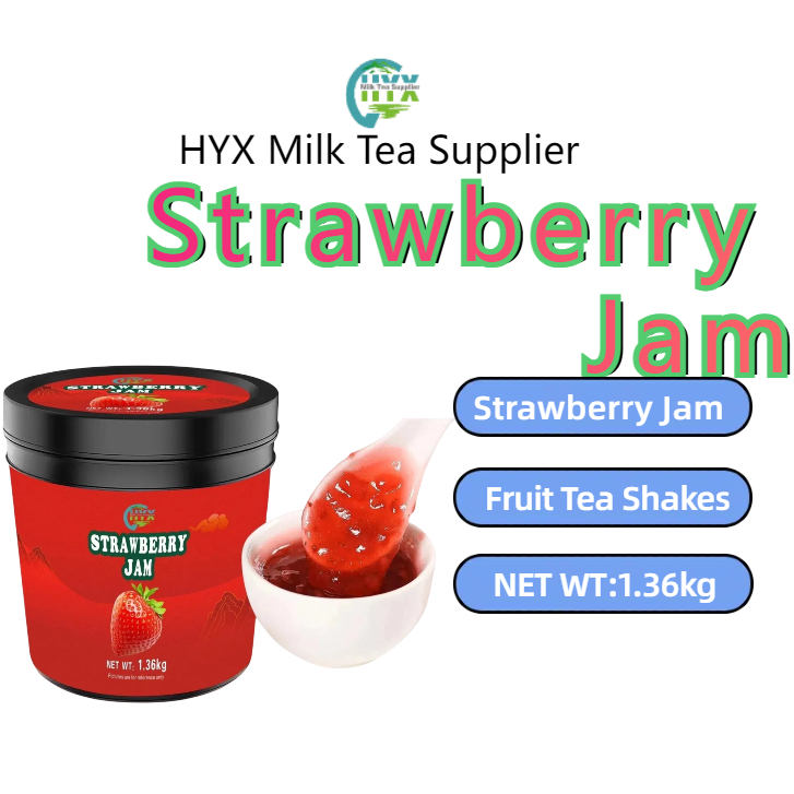 HYX STRAWBERRY JAM FOR SPREAD BREAD AND FRUIT TEA 1.36KG | Shopee ...