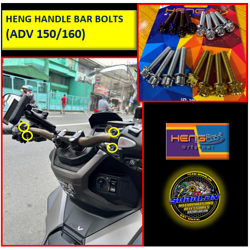 HENG Original Front Handle Bar Bolts for HONDA ADV 150/160 (4pcs ...
