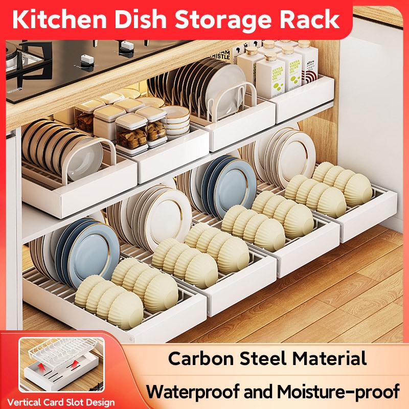 Pull Out Bowl and Dish Rack Under Sink Kitchen Cabinet Rack with ...