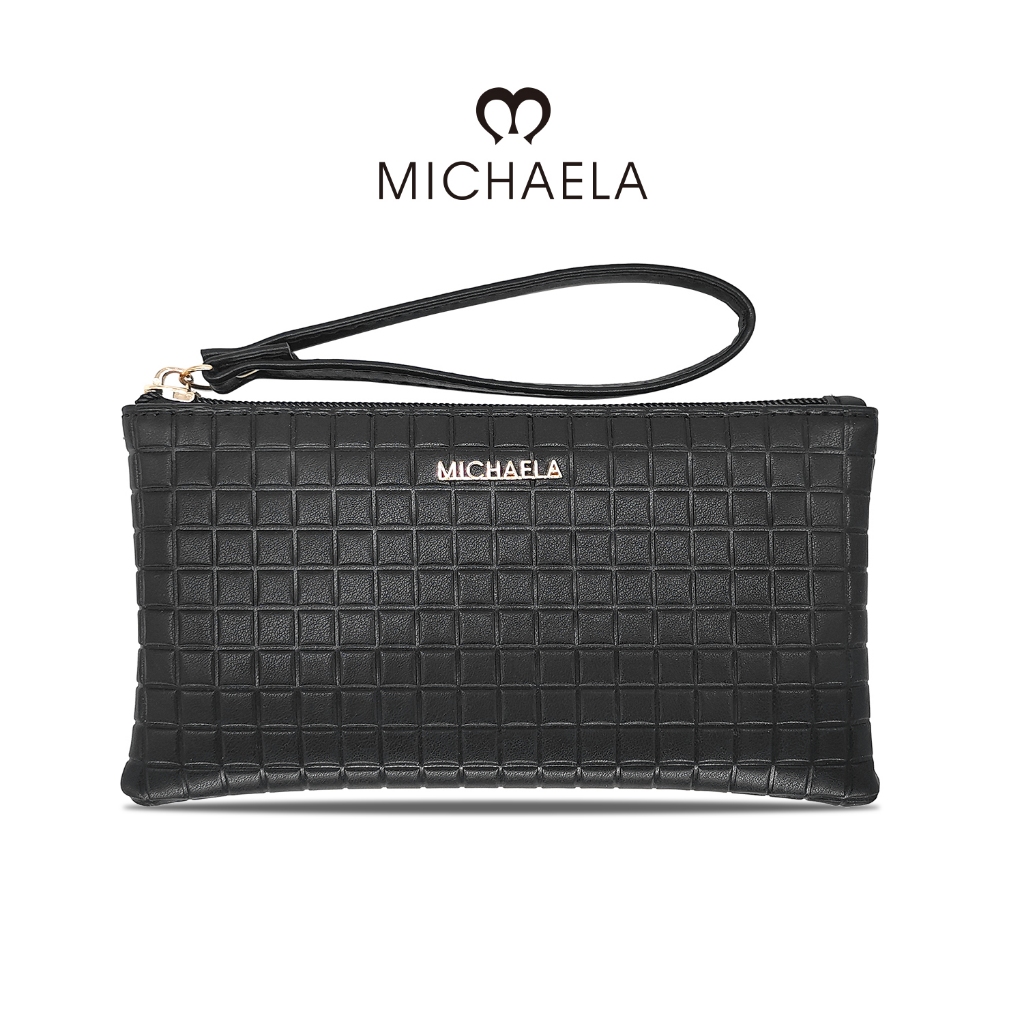 MICHAELA Cellphone Wristlet Wallet for Women Waffle-Like Embossed Long ...