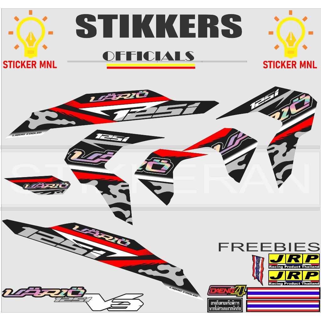 CLICK 125 V3 VARIO LATEST DECALS 2023 BLACK BASE | Shopee Philippines