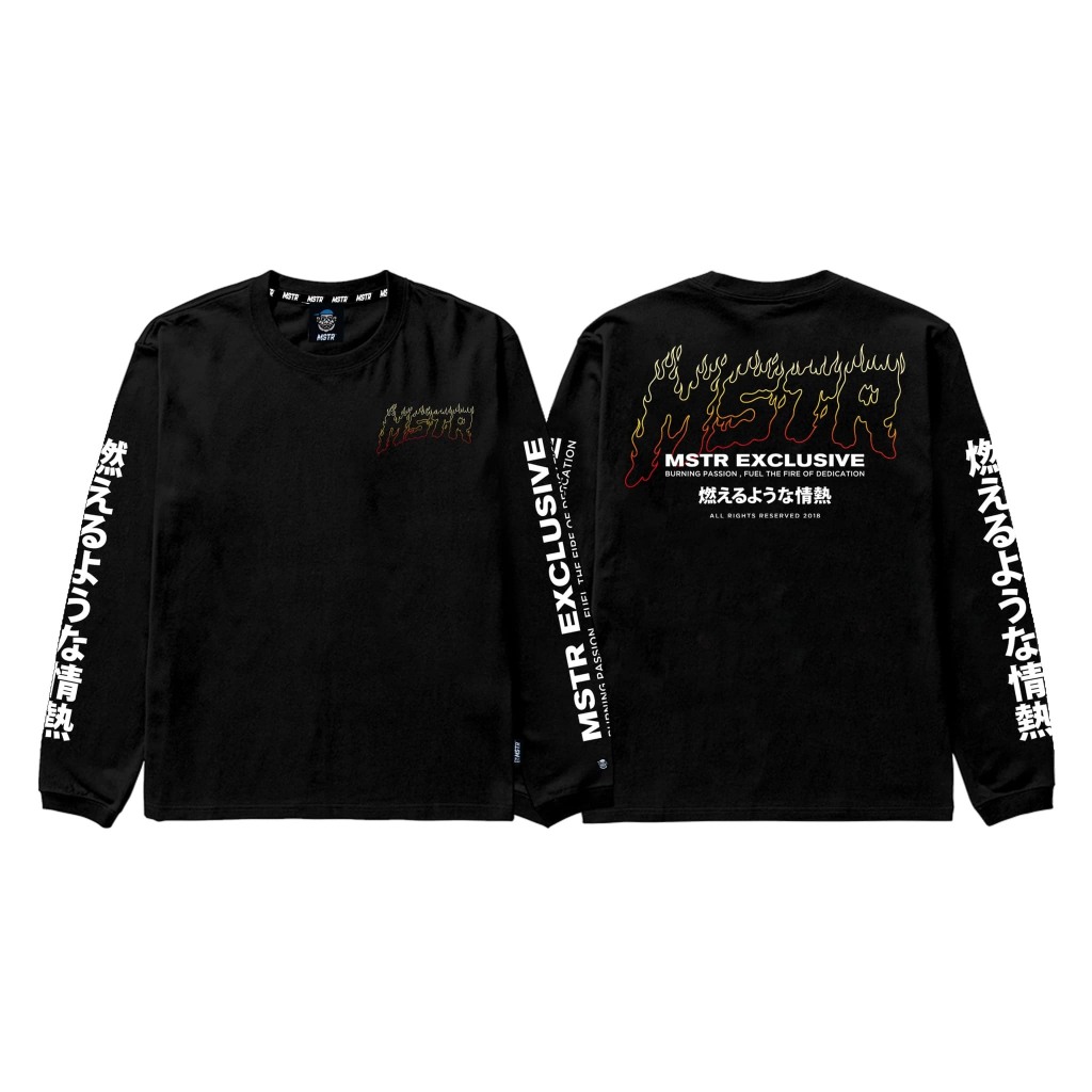 MSTR CO. - SKLOO COLLECTION "INFLAME" Longsleeve (Black) | Shopee Philippines