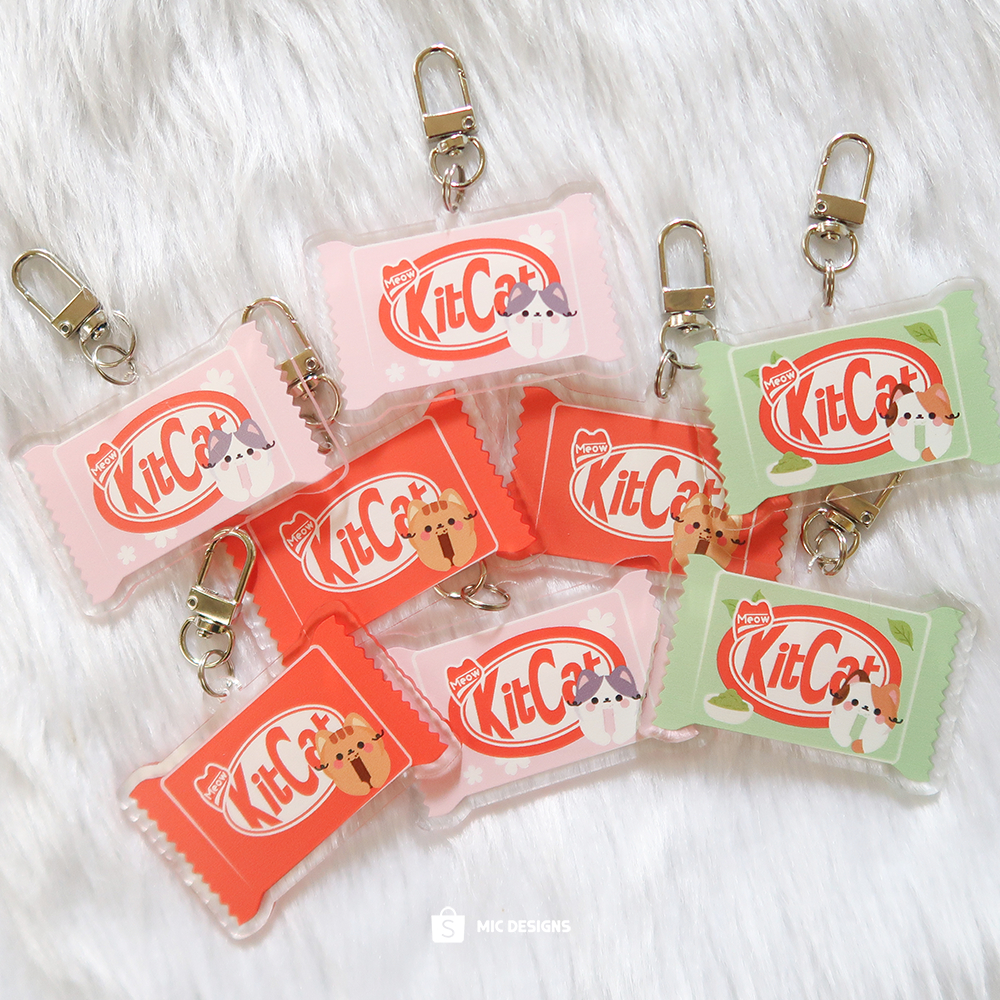 [ LIMITED STOCK ] KitCat Chocolate Acrylic Keychain | Mic Designs ...