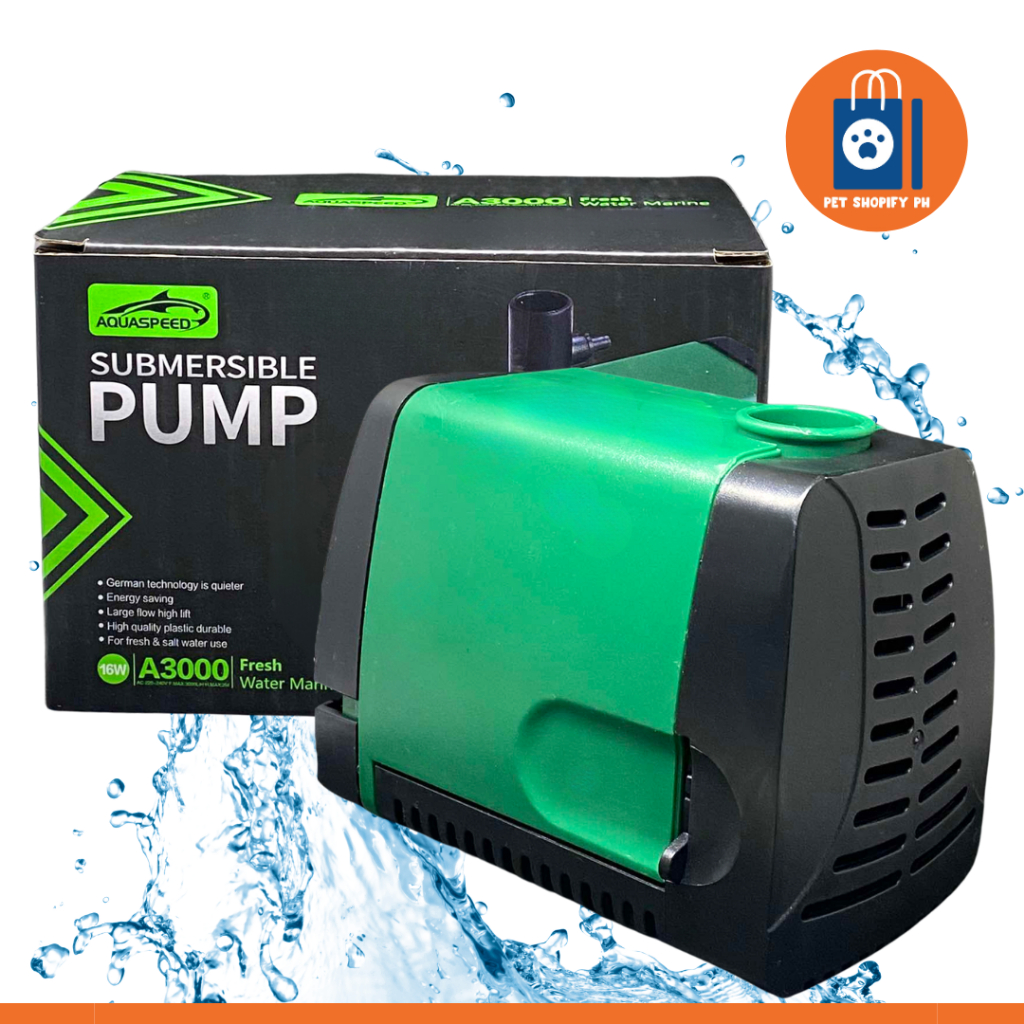Aquaspeed Submersible Pump A3000 Aquarium Small Cycle Filter 16 Watts ...