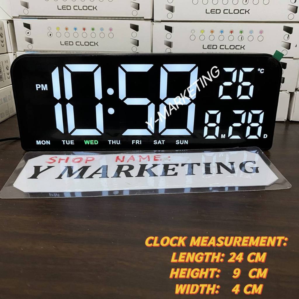 (0707) LED Digital Wall Hang And Display Stand Clock With Timer ...