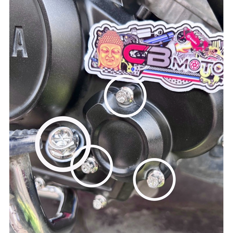 HENG OIL FILTER COVER BOLTS & ENGINE OIL BOLT FOR SNIPER 150 & 155 CNC ...