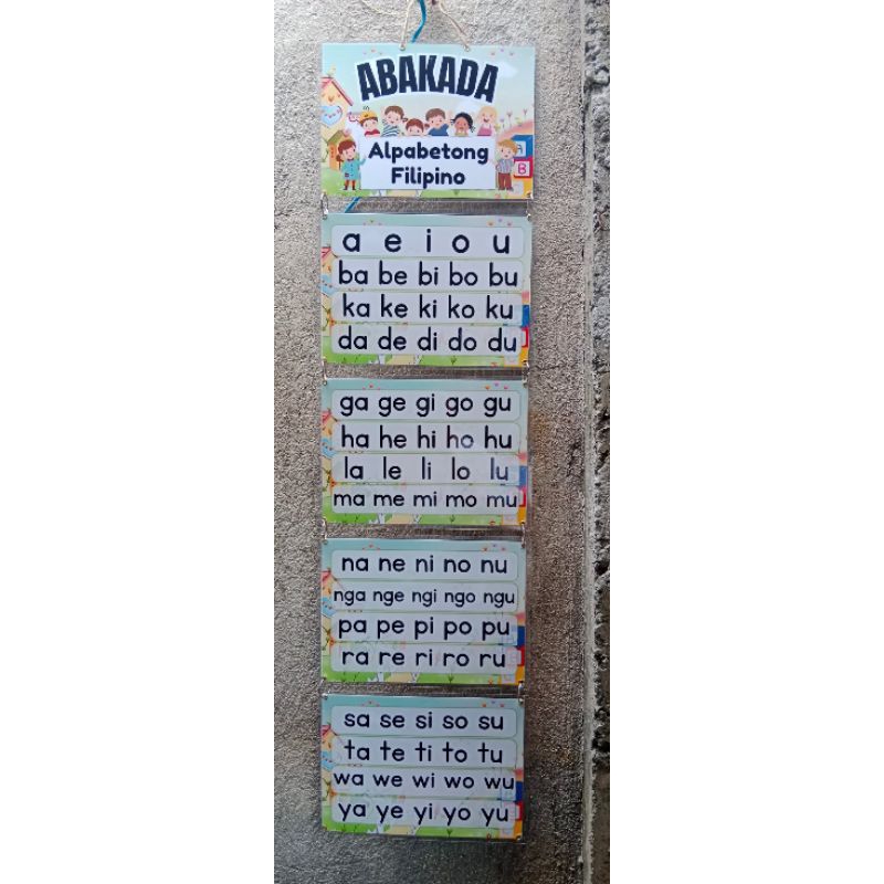 Laminated Abakada Hanging Chart | RR Creations Ph | Shopee Philippines