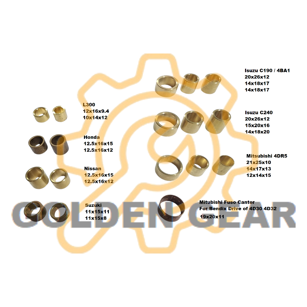Starter Bushing Bendix Drive - Suzuki F6A Nissan Sentra Toyota 4K ...