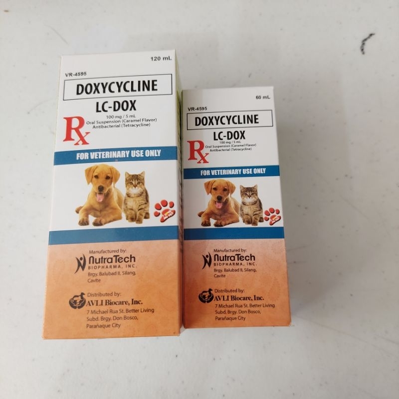 LC Dox Suspension 60ml 120ml Doxycycline (for dogs and cats) | Shopee ...