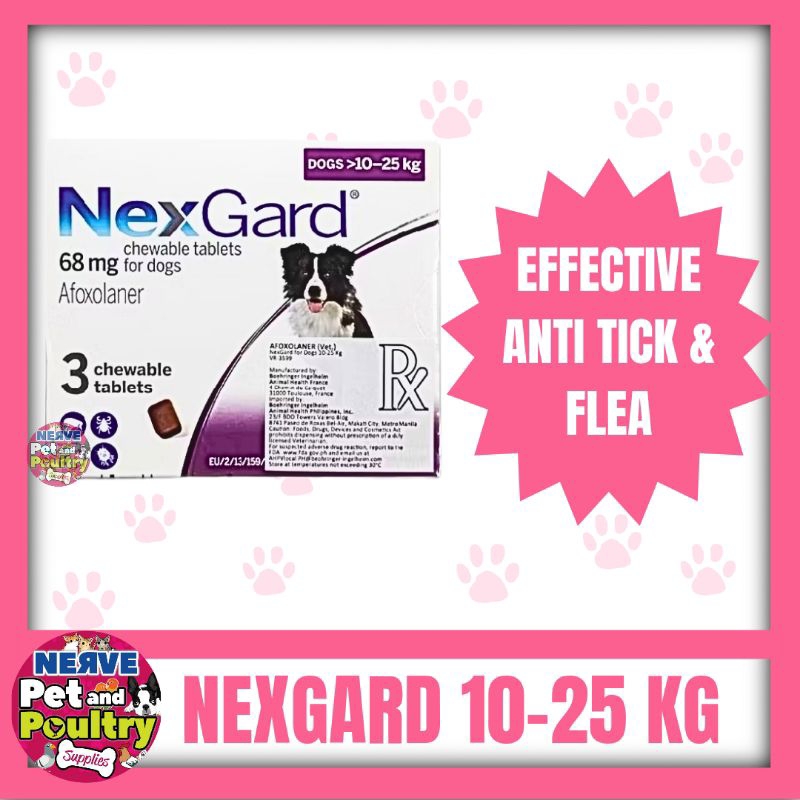 NEXGARD 10-25 KG ANTI TICK FLEA TABLET | Shopee Philippines