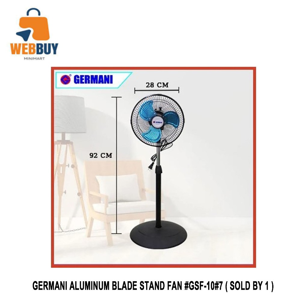 WEBBUY GERMANI ALUMINUM BLADE STAND FAN #GSF-10#7 ( SOLD BY 1 ...