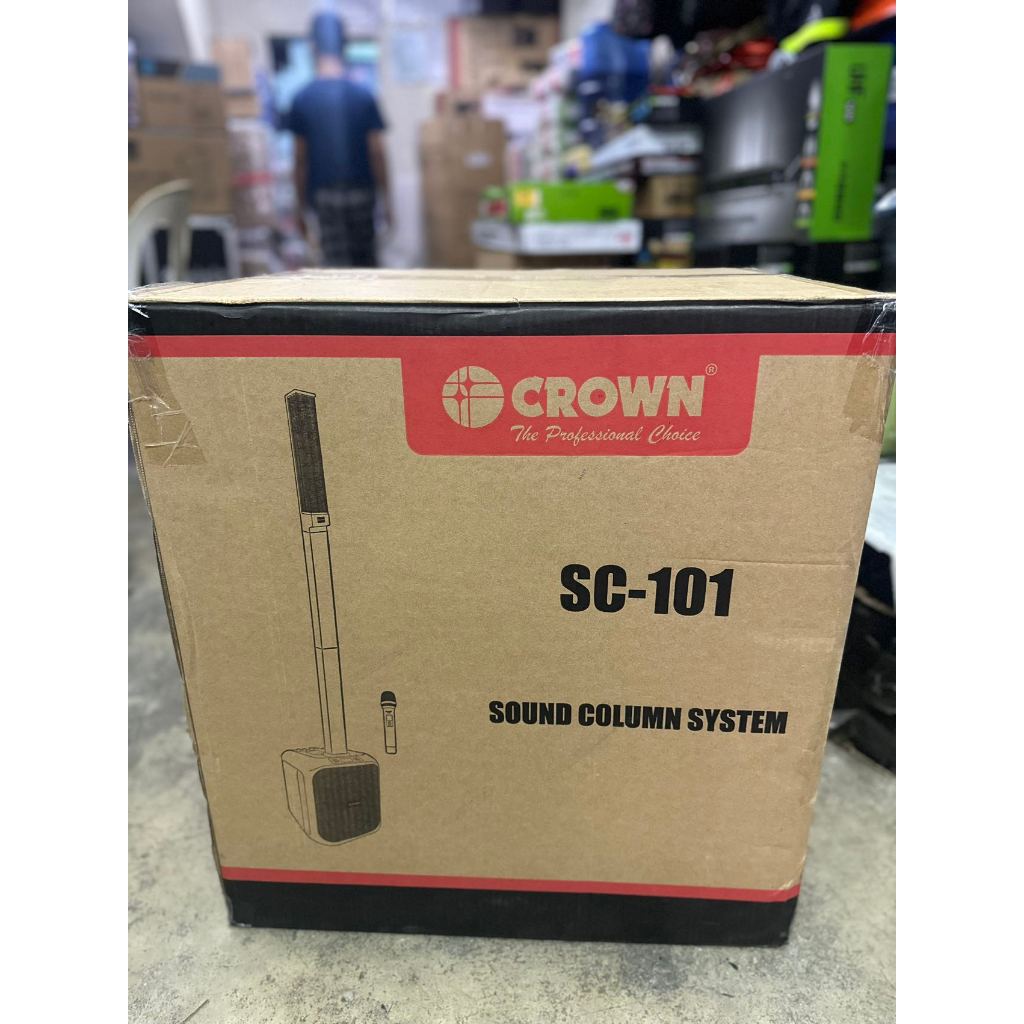 Crown SC-101 Sound Column System 450watts rechargeable w/ BT/USB port ...