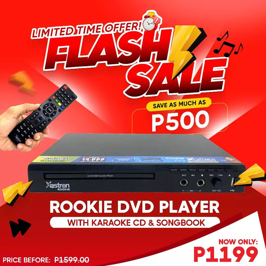 Astron Rookie CD / DVD / USB Karaoke Player with over 13000 songs with songbook Remote Control ...