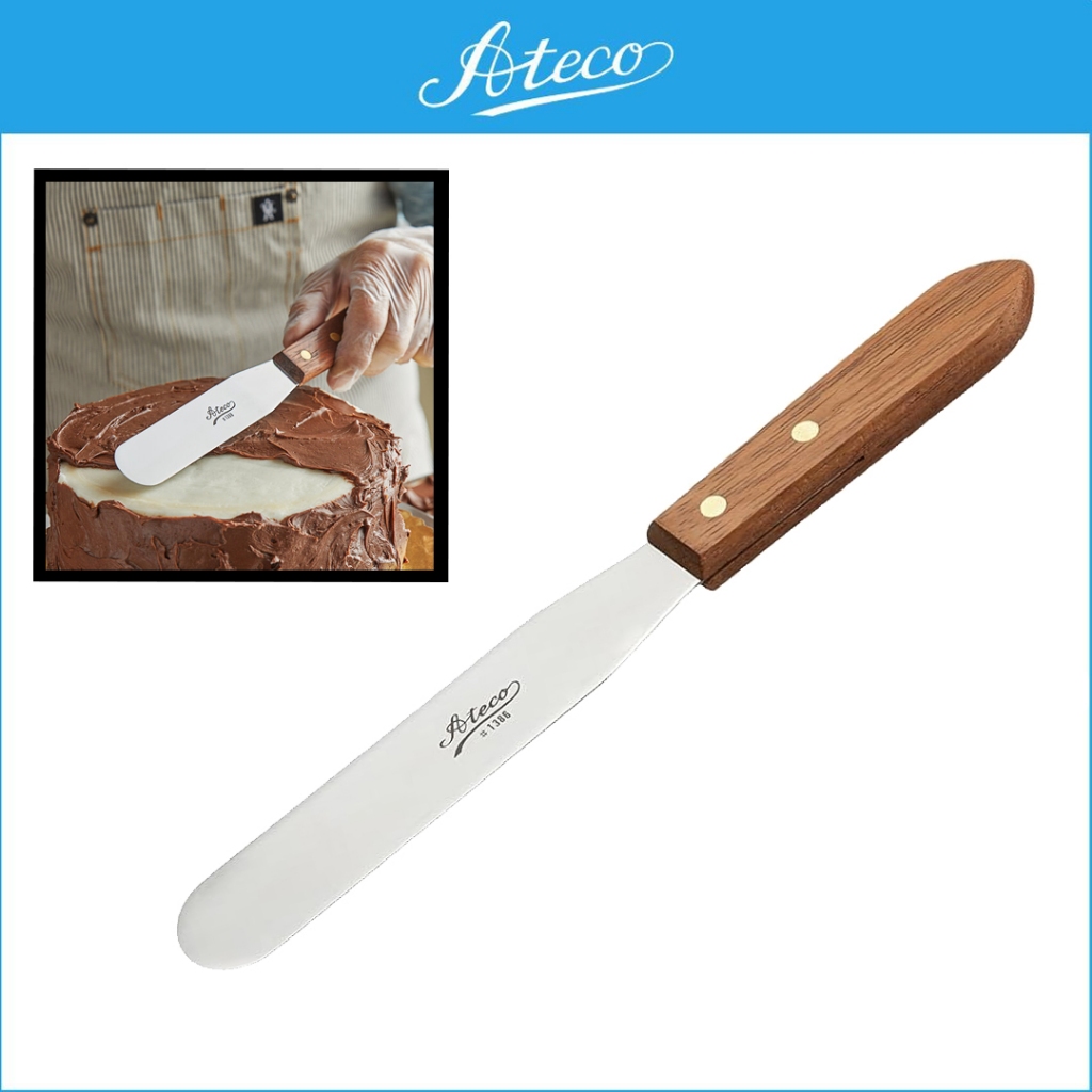 Ateco USA Natural Wood Medium Sized Straight Spatula Blade 6 inch ...