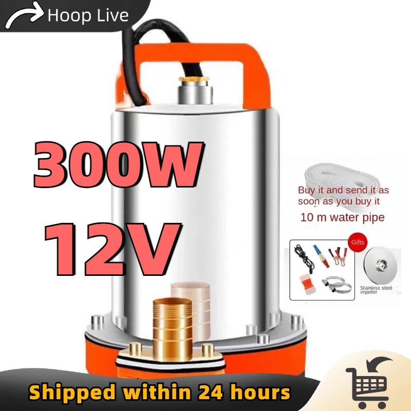 12V 300W Agricultural Irrigation Submersible Pump Electric Small Deep ...