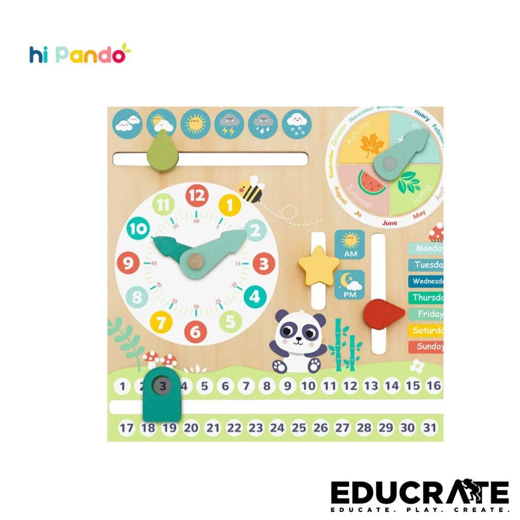 Hi Pando My Wooden Calendar / Weather / Date / Time and Day 3+ | Shopee ...