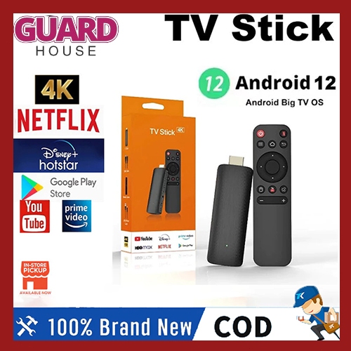 Android TV Box TV Stick 4K HD 4+64GB With Google/Netflix/Disney+ Wifi ...