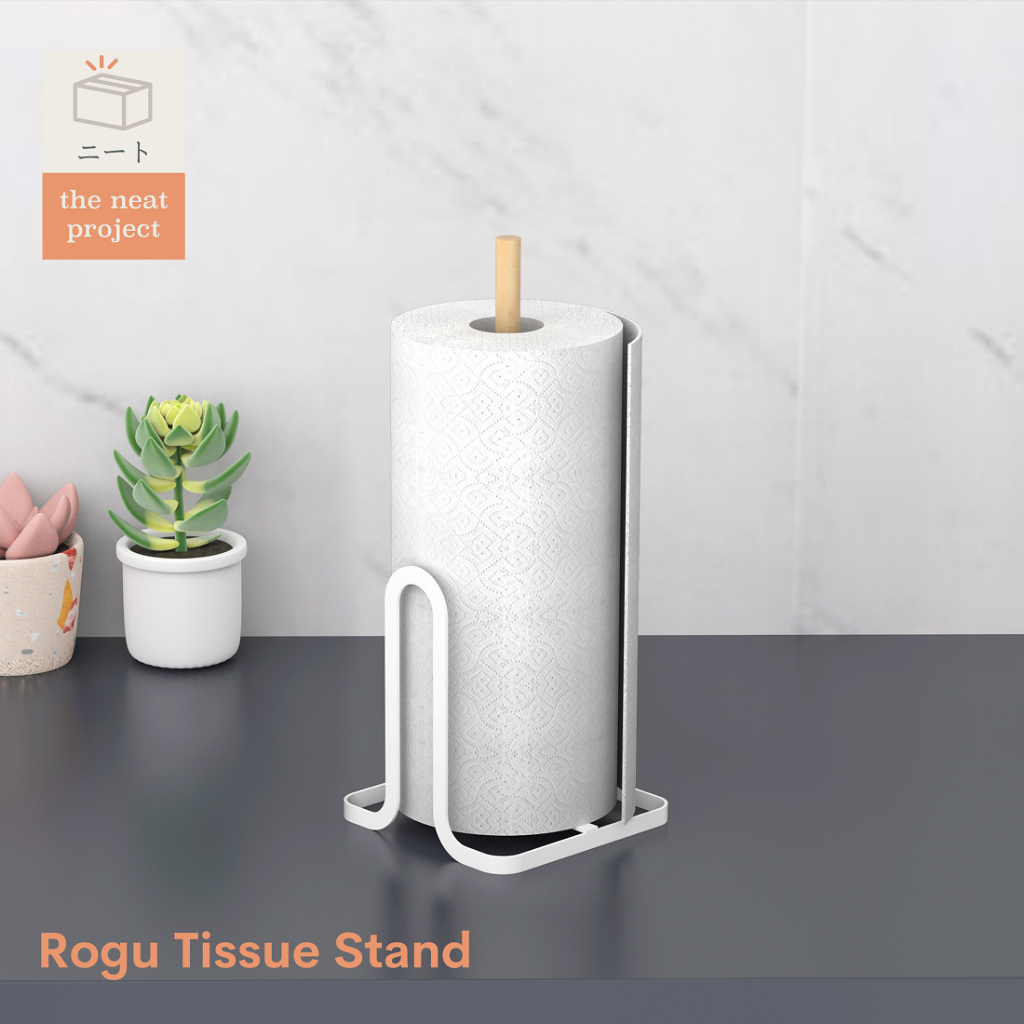 Rogu Metal Black/White Tissue Stand with Wood Design | Shopee Philippines